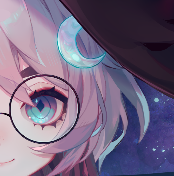 「The void is quite pretty actually 」|Alphena 🌌 Void Witch VTuberのイラスト