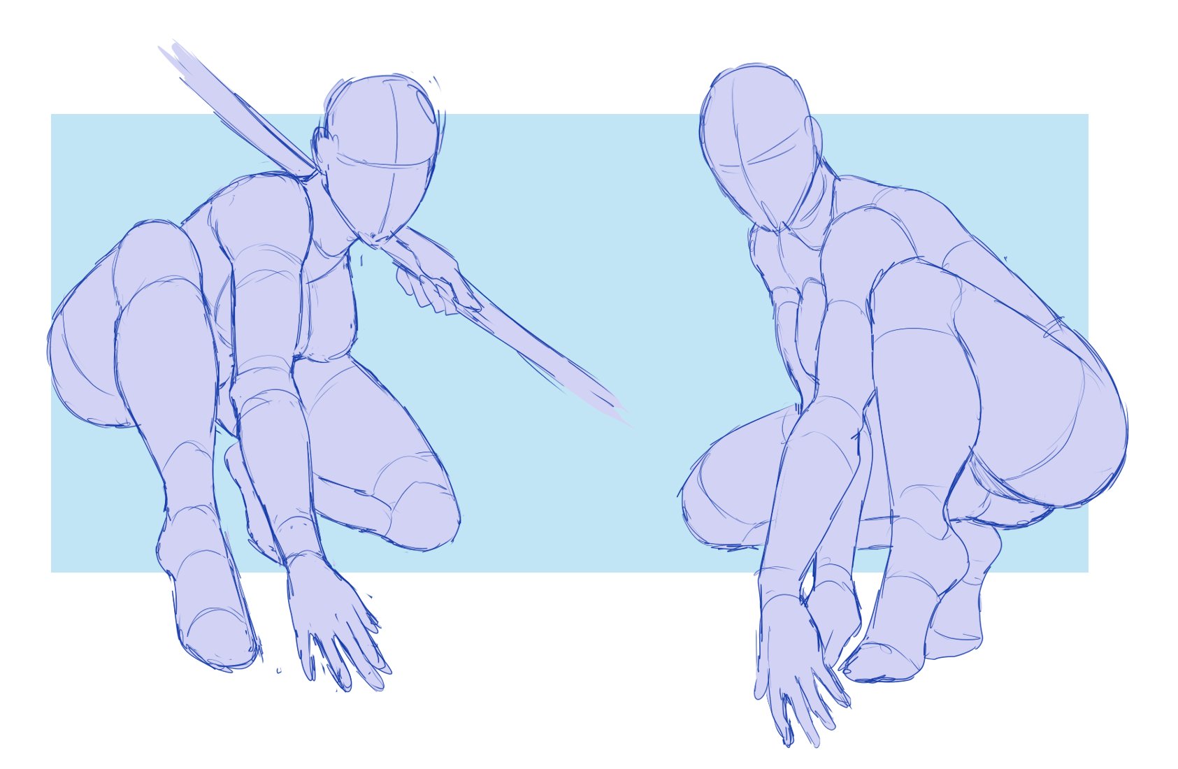 Crouching Pose Reference