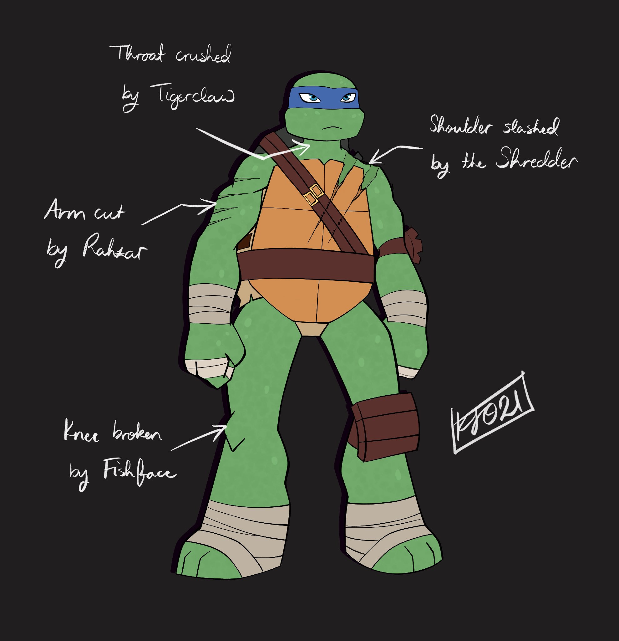 Tmnt 2012 Leo Hurt Hsoju // Hasello On X: "HELLO, My Exams Are Almost