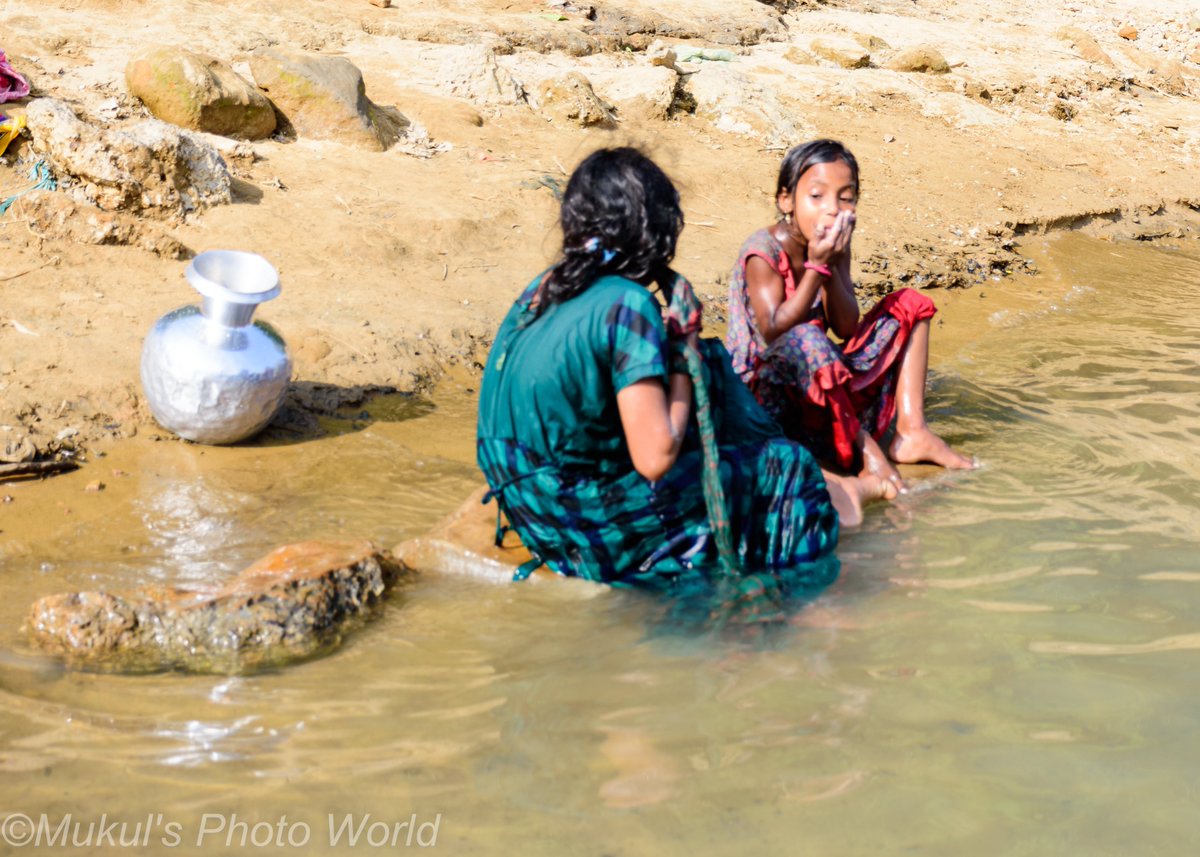 River Bathing Women Without Dress