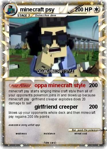 Minecraft Creeper Pokemon Card