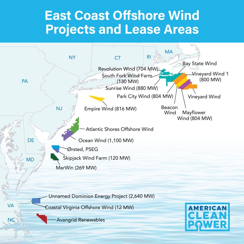 Map East Coast Power