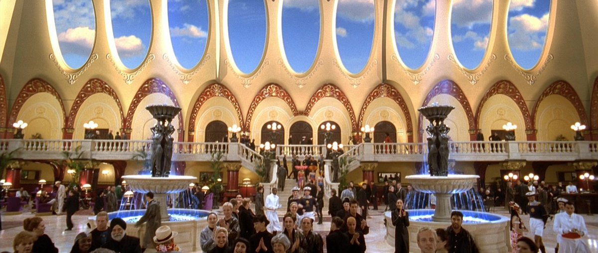 The Spaceshipper 🚀 on Twitter: "The Fifth Element (1997): Entrance to Fhloston Paradise, art by ...