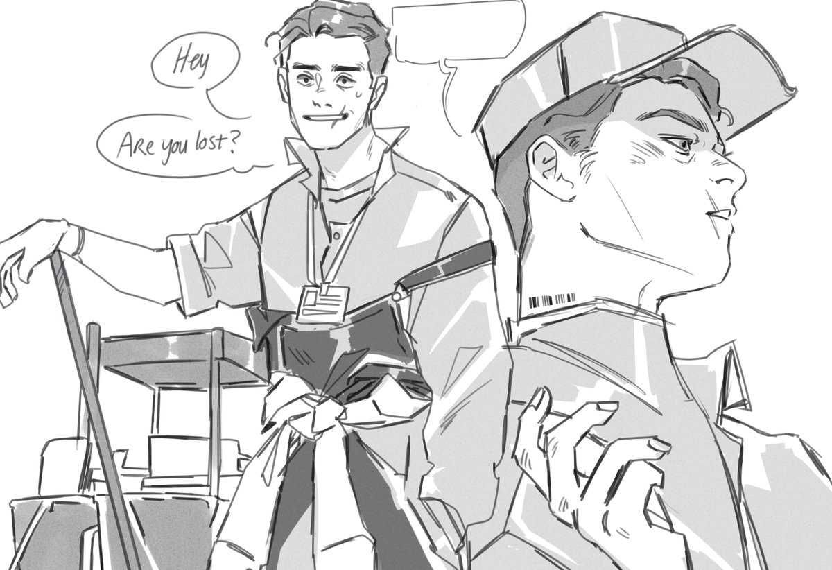 「hand you my oc that is just a janitor...」|Noah 🏳️‍⚧️の漫画