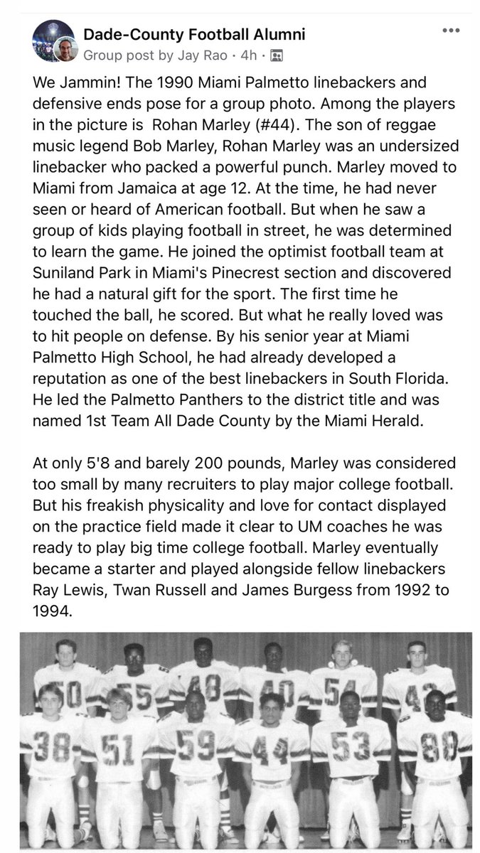 Rohan Marley Football