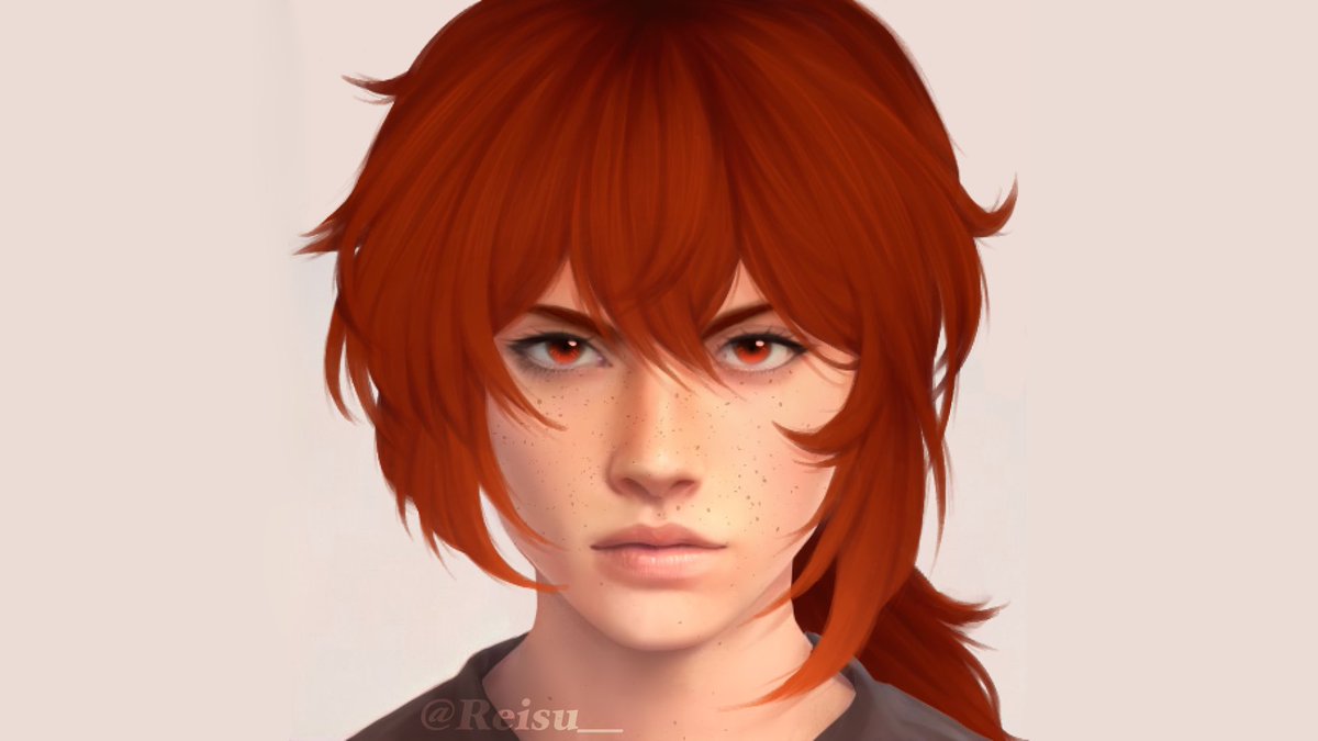 「Realistic Diluc?? #原神 #GenshinImpact #ge」|Rei | Ko-fi page open!のイラスト