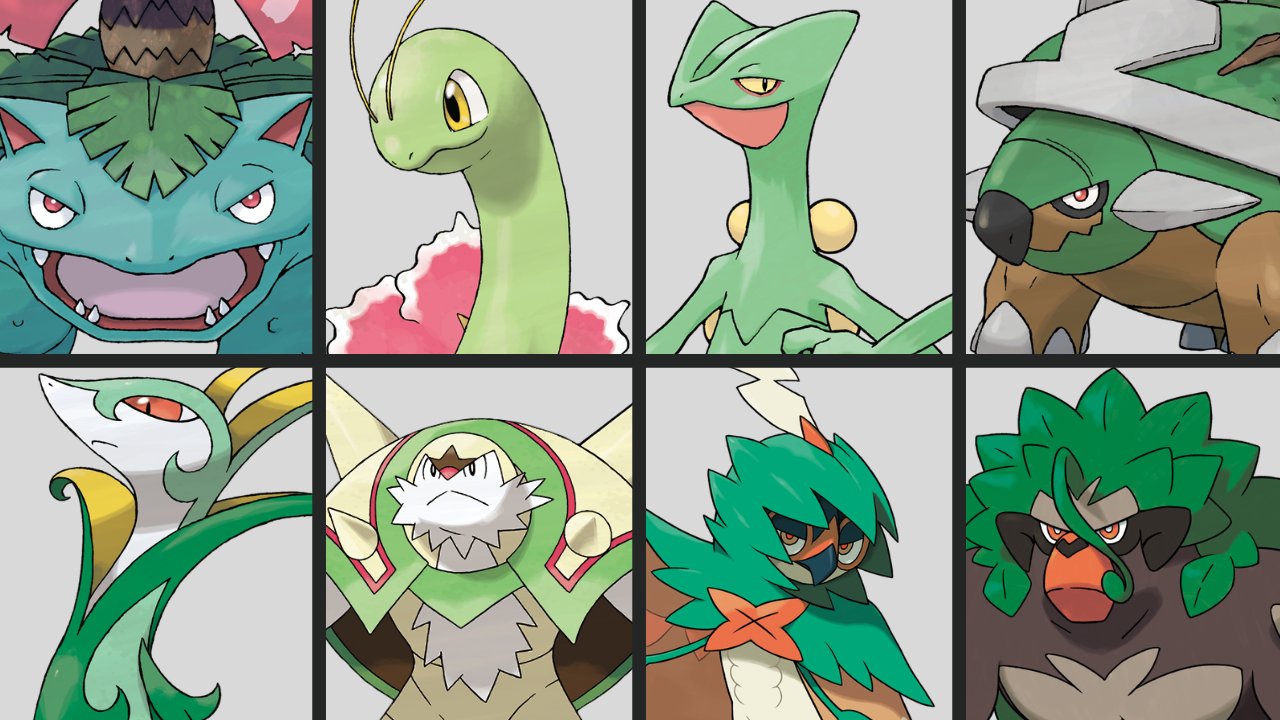 Pokemon Starters Evolutions Grass