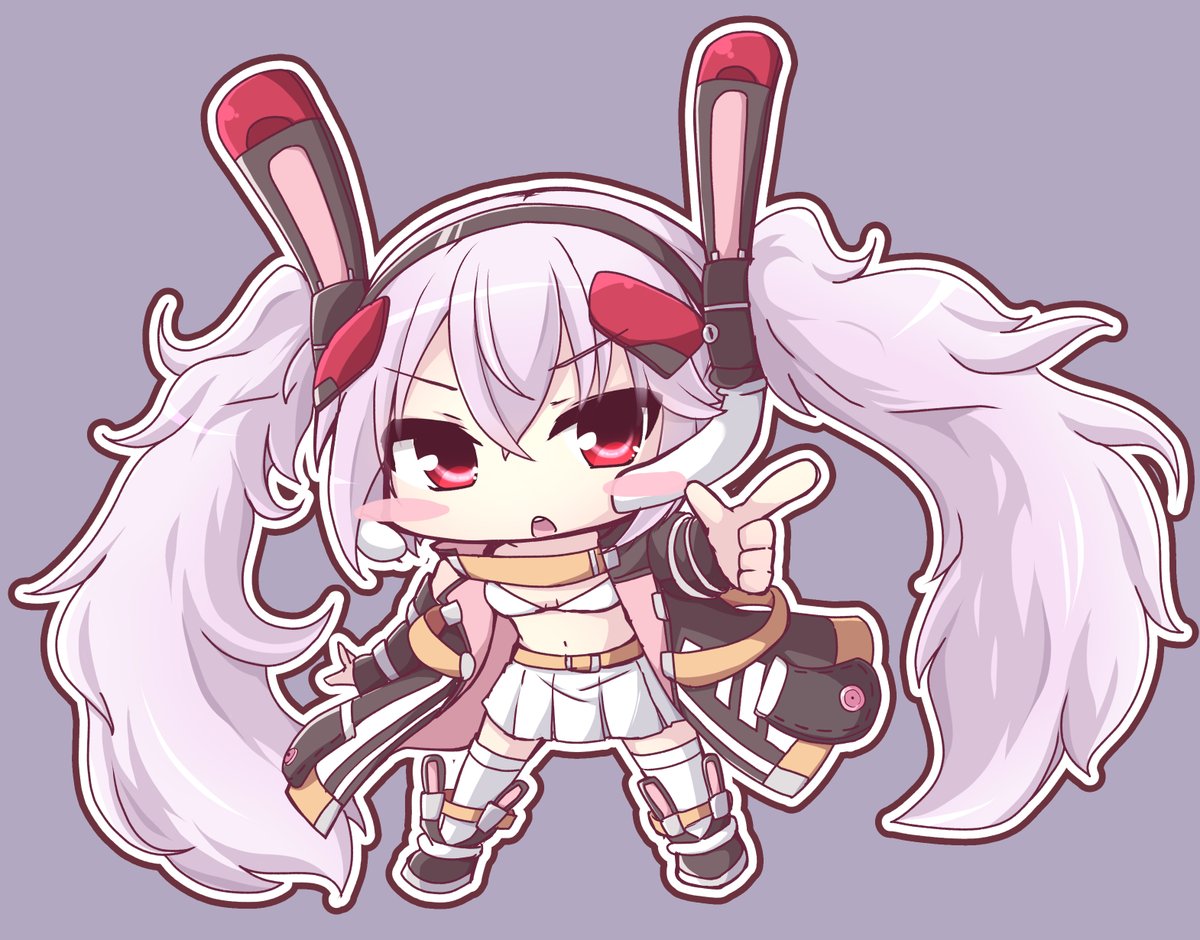 アズレン「ラフィー ちょっと本気出す ばぁん 改キャラのSDも描いていくます #アズレン」|Geo＠FANBOXはじめましたのイラスト