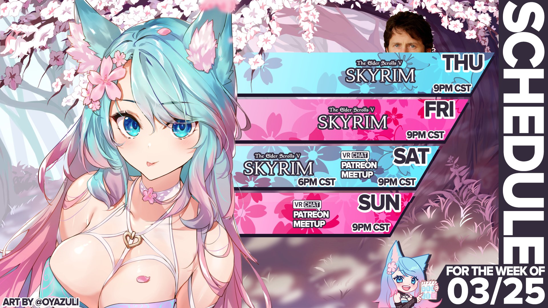 🌸Silvervale🌸 VSHOJO on Twitter: "Hi! (⁰ ⁰) Here's my weekly schedule! ♡ IMMERSIVE MODDED SKYRIM ...
