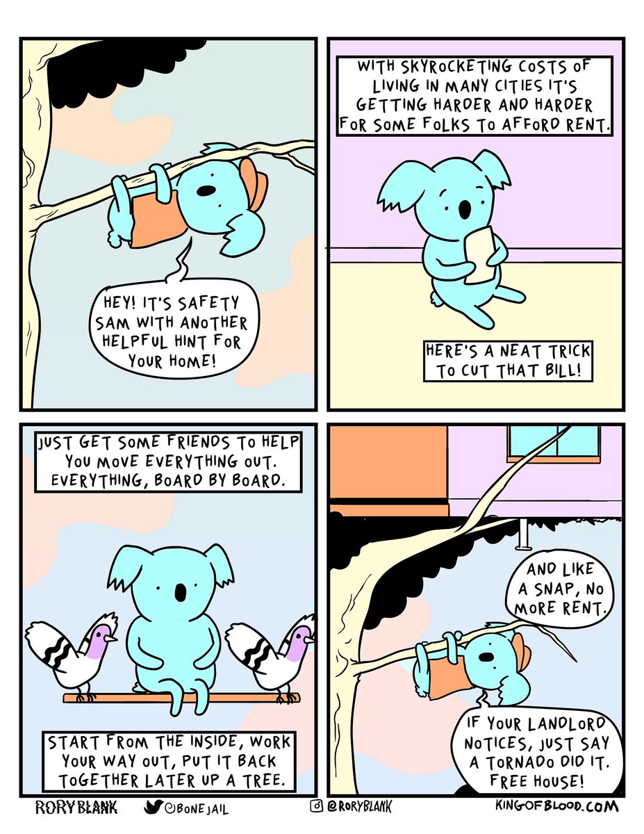 「safety sam's helpful home hints 」Rory Blankの漫画