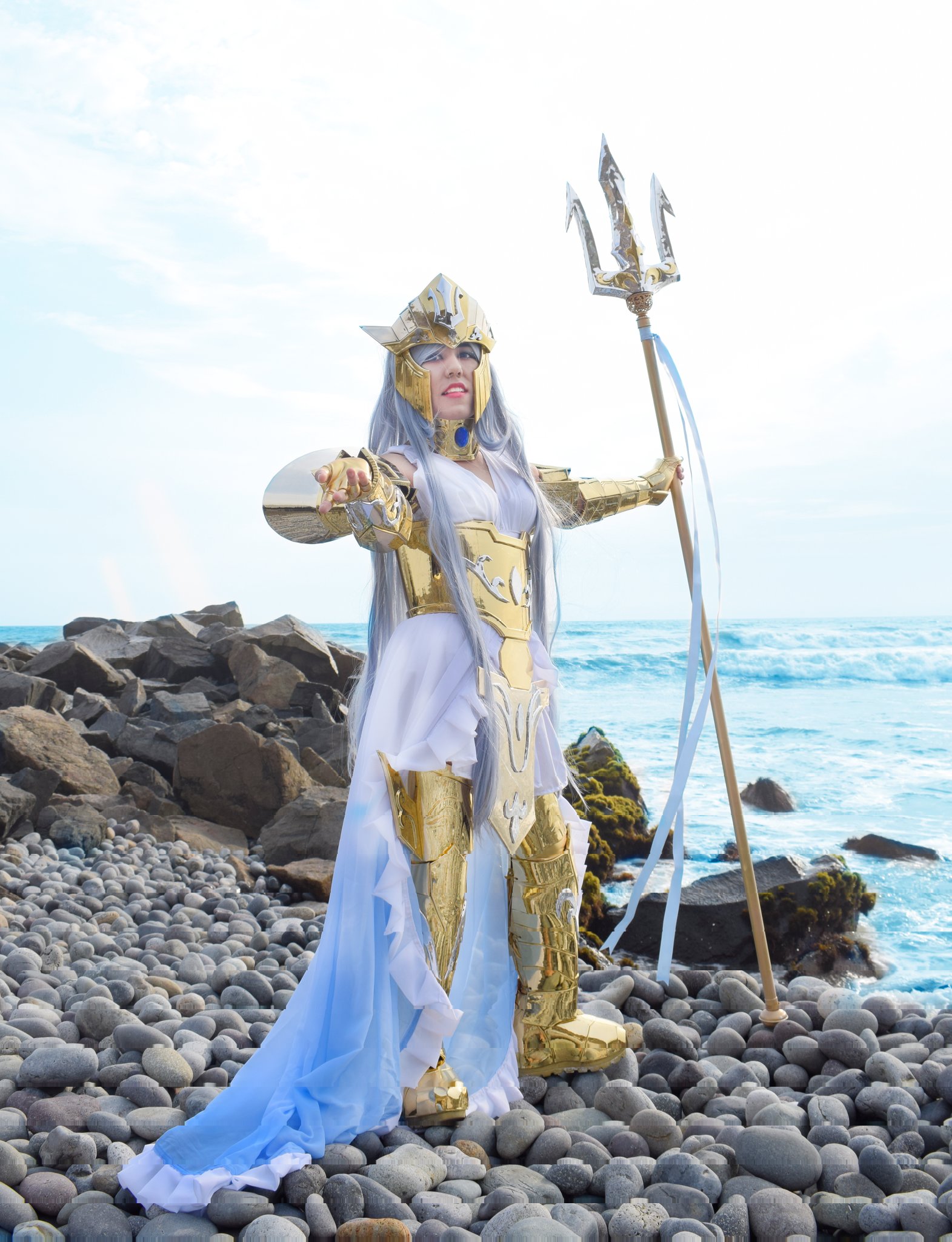 Botte Pirate Femme 1 Sets Of Poseidon Cosplay Costue, Wig, Props And ...
