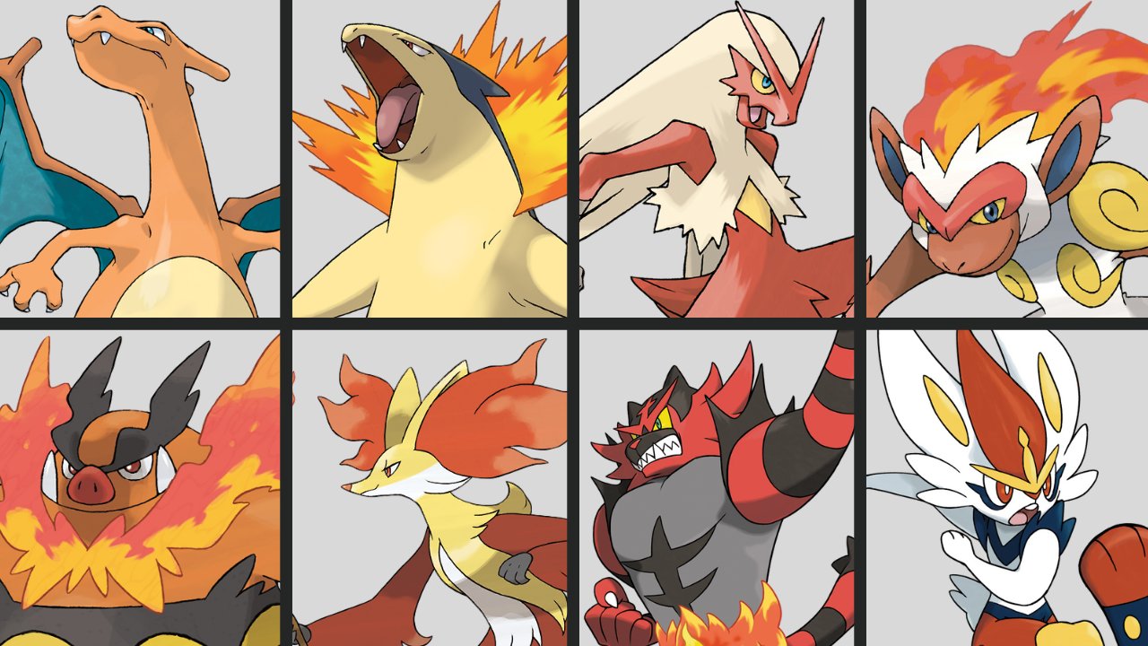 Pokemon Fire Starters Evolutions