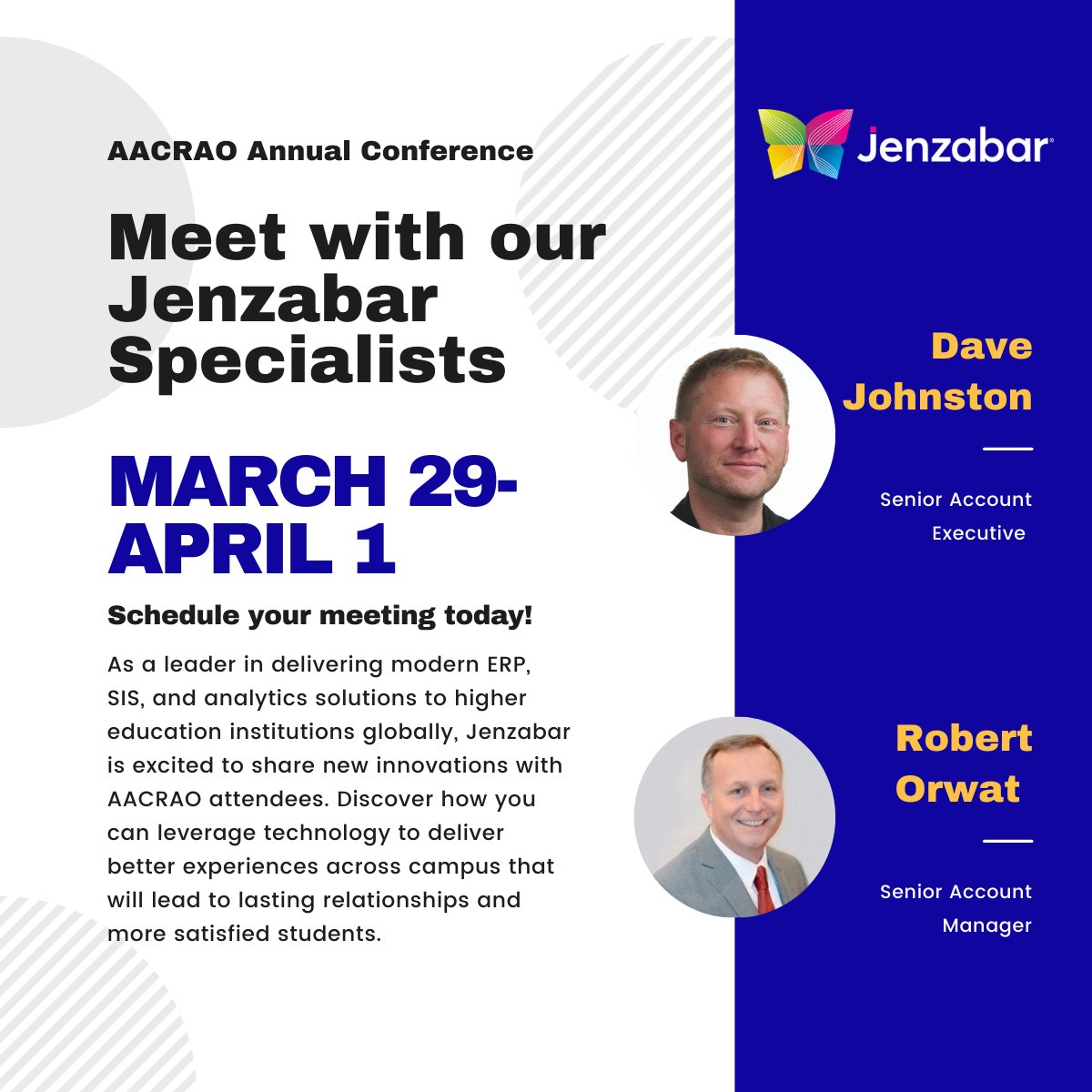 jenzabar on Twitter: "It's almost time for #AACRAO2021! While we're there, take advantage of one ...