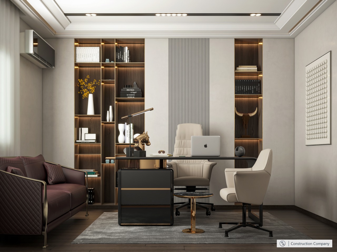 Modern Ceo Office Interior Design White