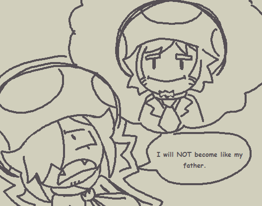 「Chef Toad thinking about his father, Confetti Salestoad and 」Darshanの漫画