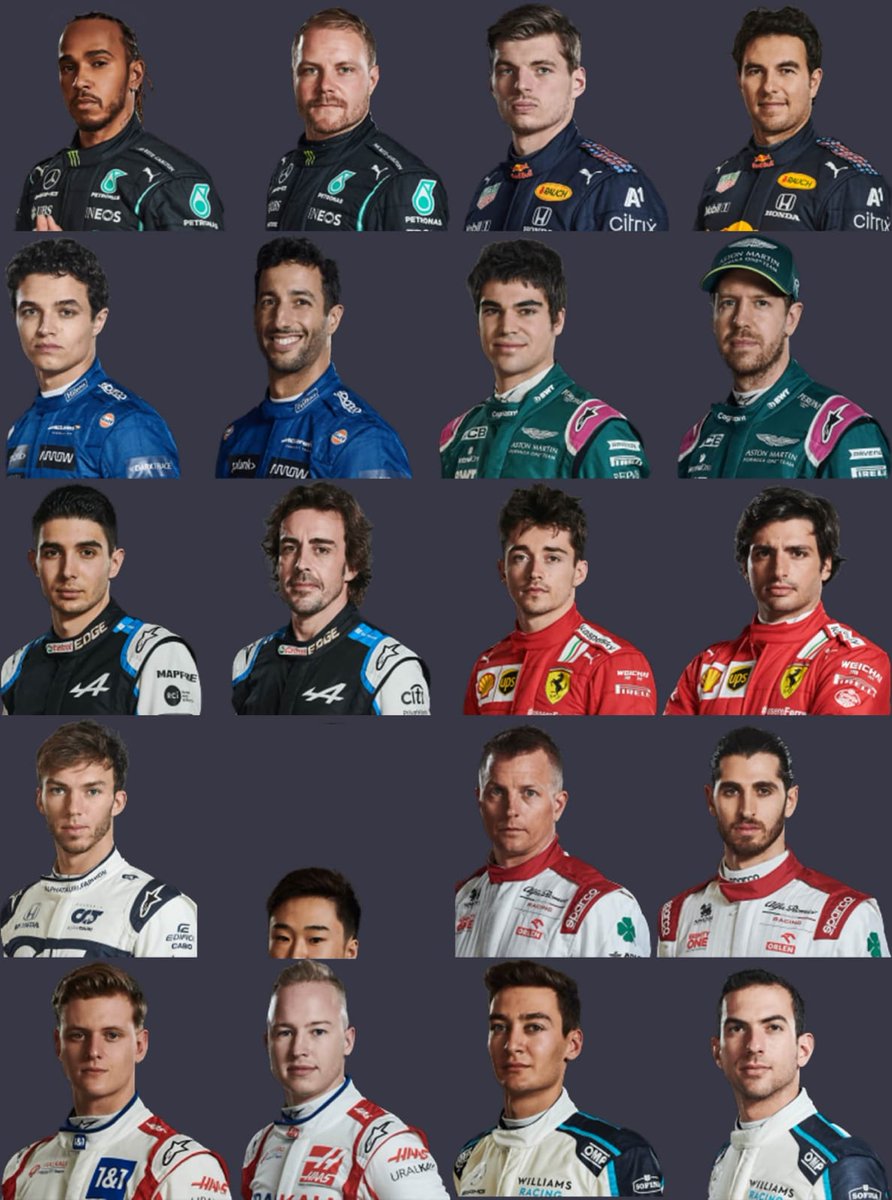 Name all 20 F1 2021 Drivers Quiz - By Cozman12