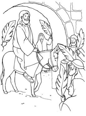 Childrens Coloring Pages For Palm Sunday