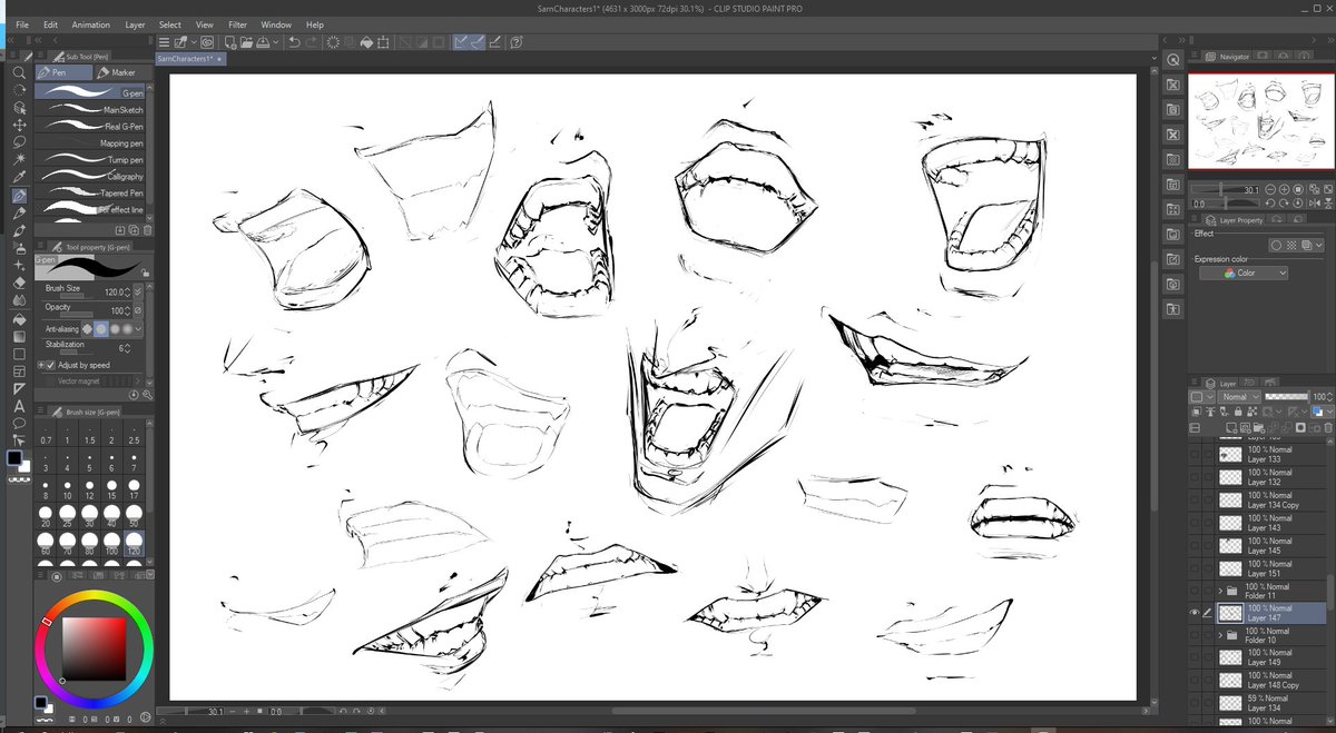 「Just getting the body's form I want before lining 」Brian Hardingの漫画