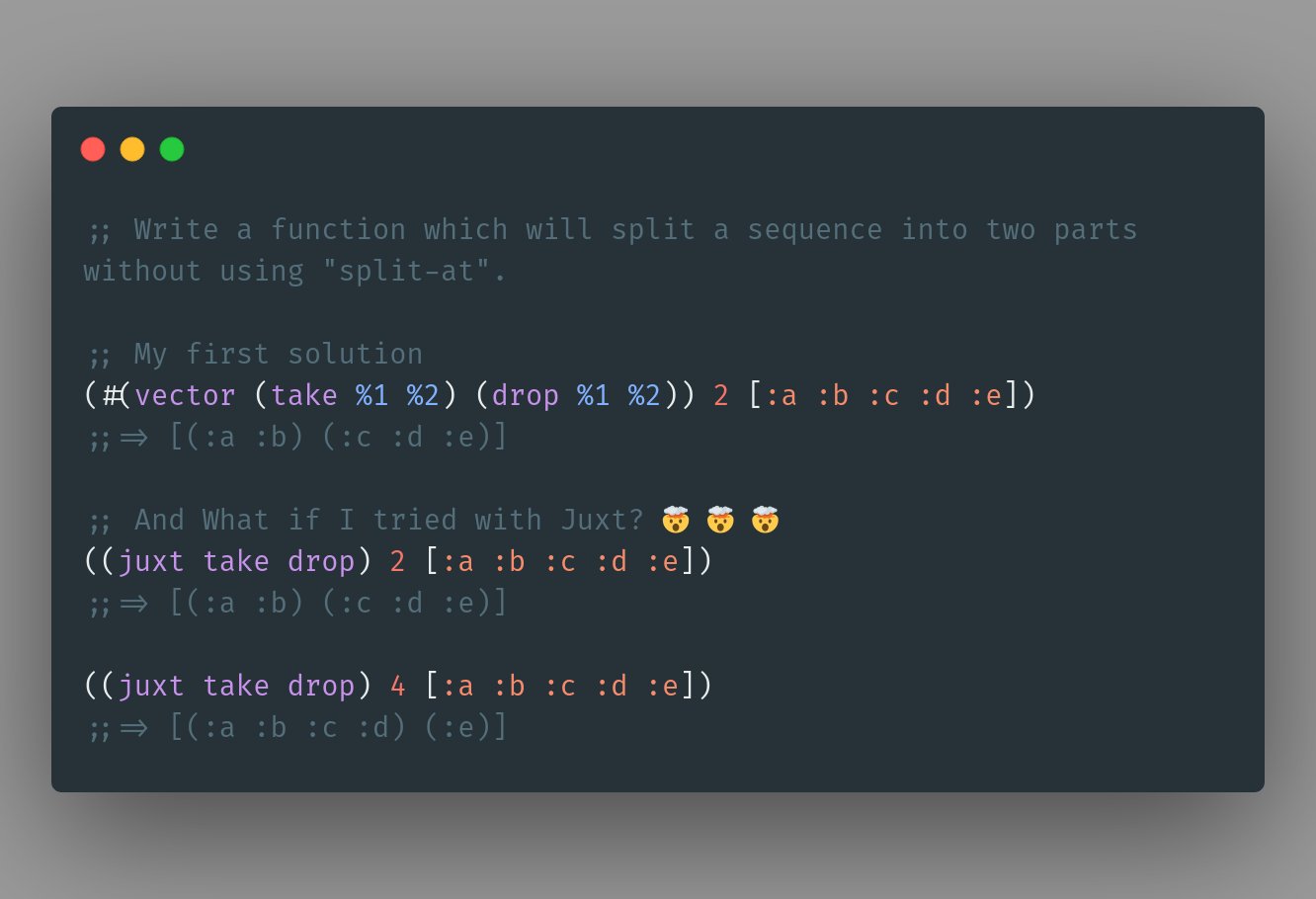 (add-tap #(prn (str "remy: " %))) on Twitter: "@PrestanceDesign @4clojure code IS poetry" / Twitter