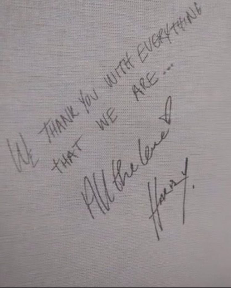 Harry Styles Writing