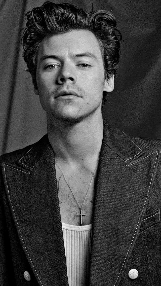 Harry Styles Black And White Serious