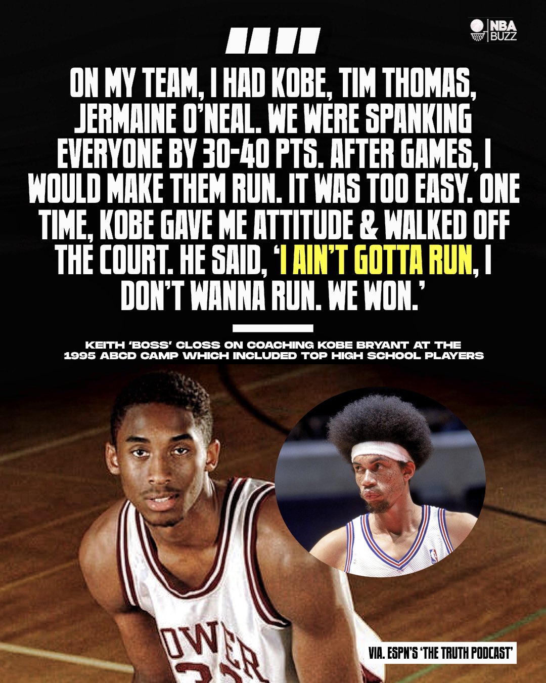 Keith Closs High School Kobe Bryant's Perfect Record Against NBA