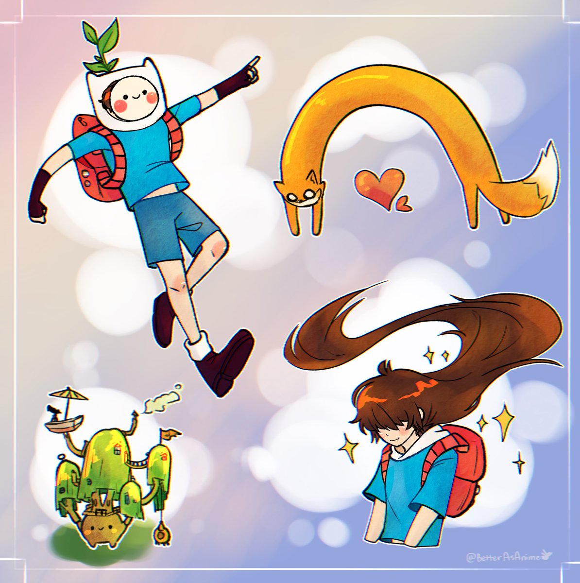 Sioka on Twitter: "Adventure time? ————————— I like doodles :) #doodles #5upfanart #5up #fundy # ...