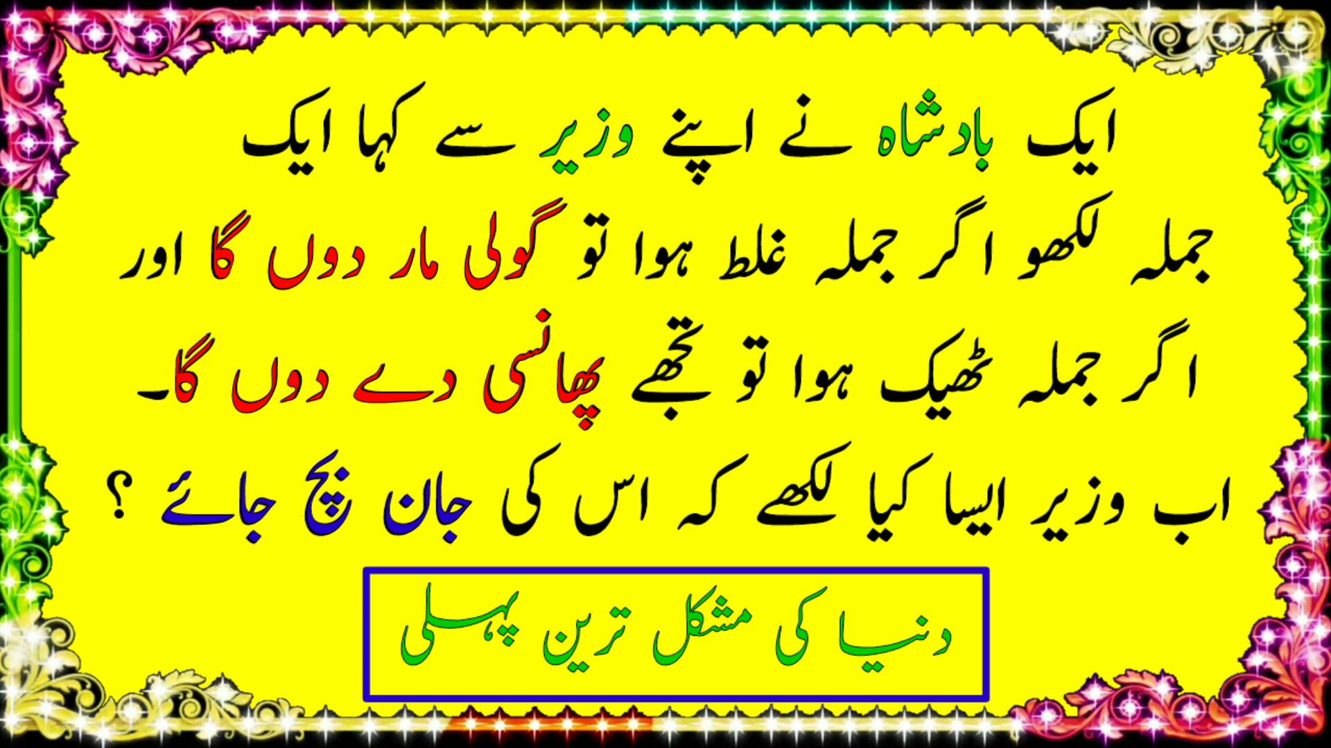 Question Images In Urdu