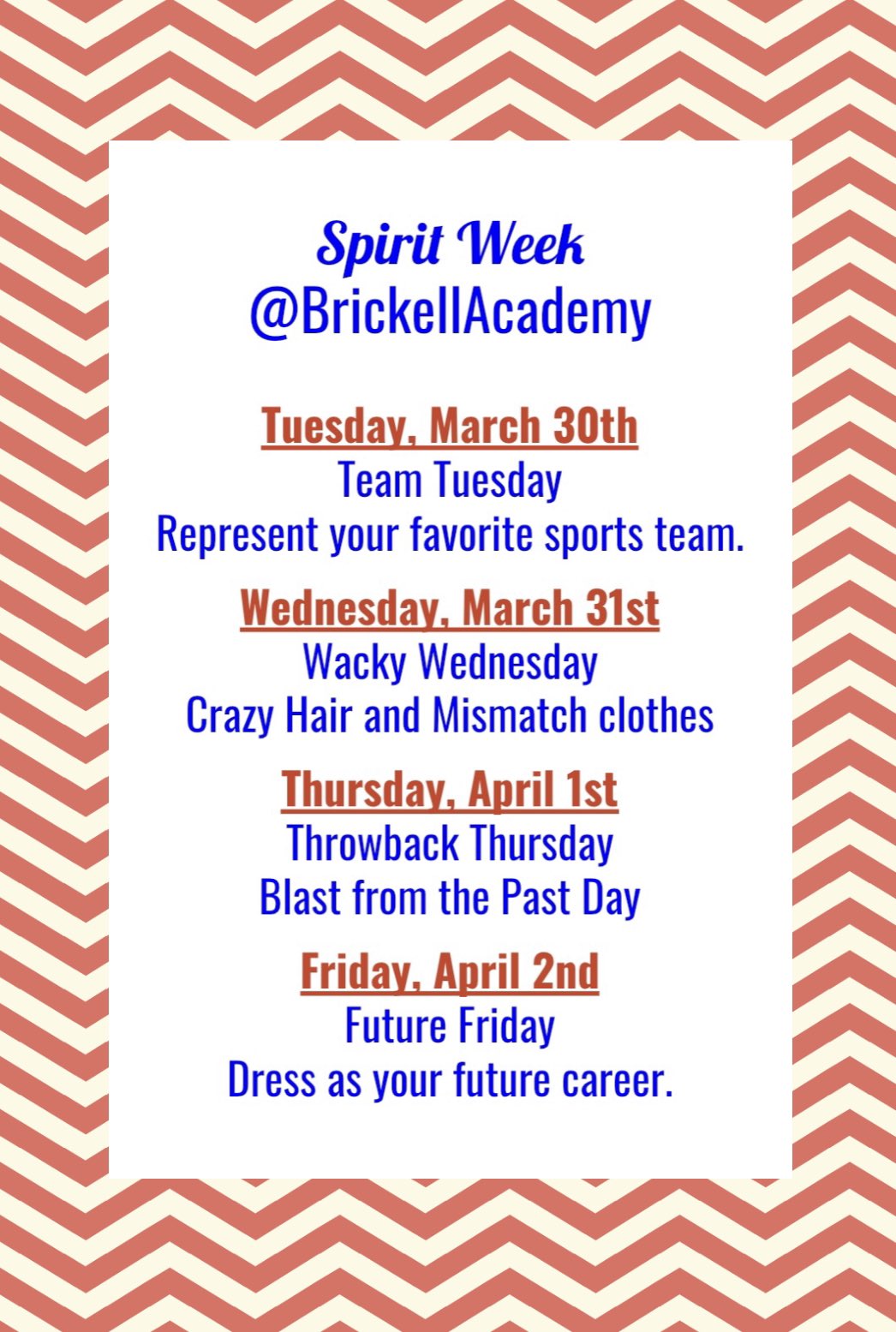 Blast From The Past Spirit Week Ideas