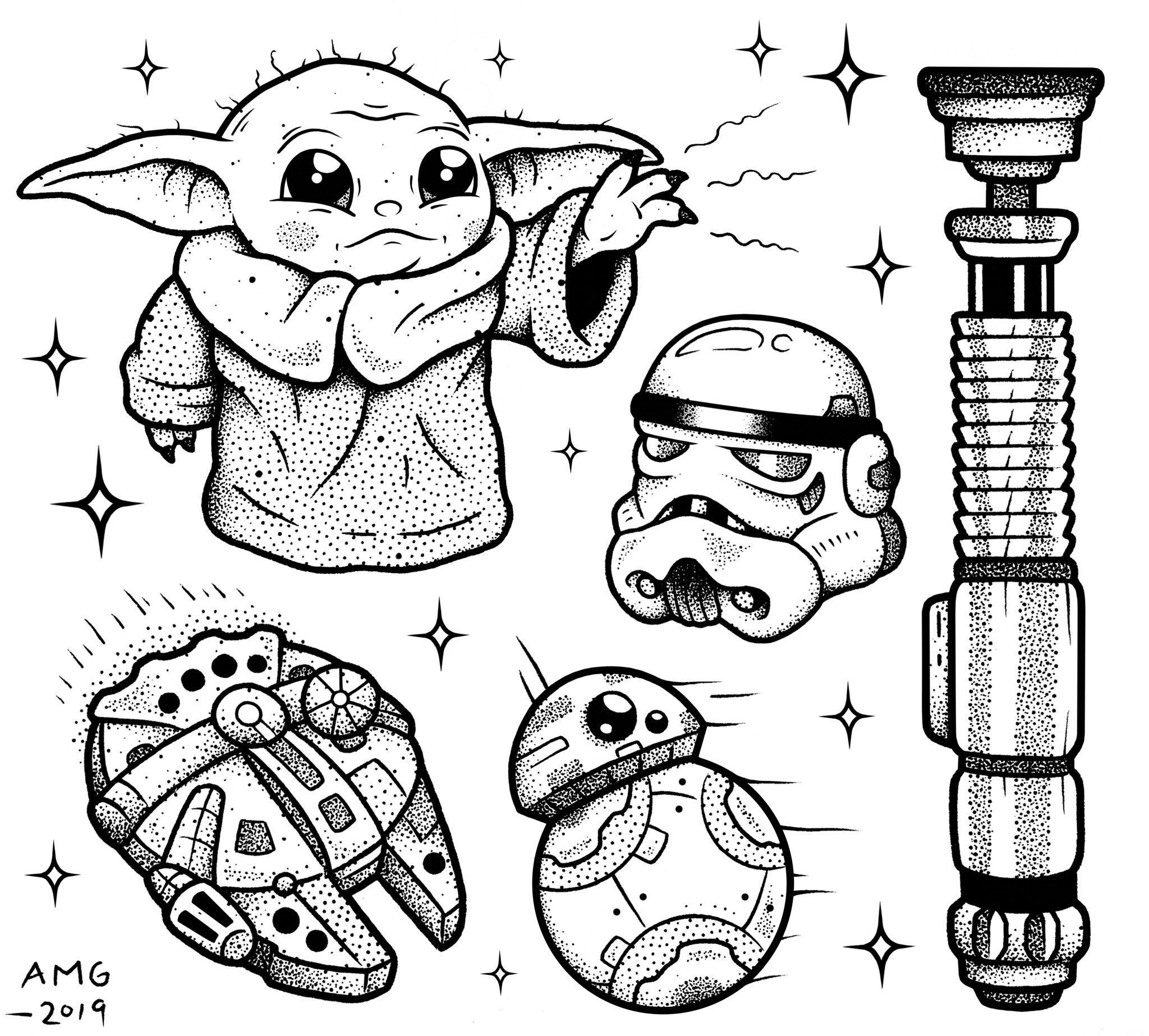 Star Wars Tattoo Flash