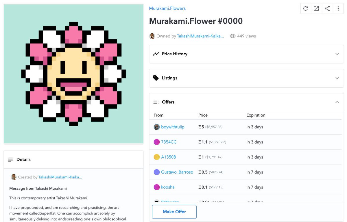 50％割引ホワイト系【使い勝手の良い】 最終値下げ 村上隆 シルクスクリーン Murakami flower 000 版画 美術品ホワイト系 ...