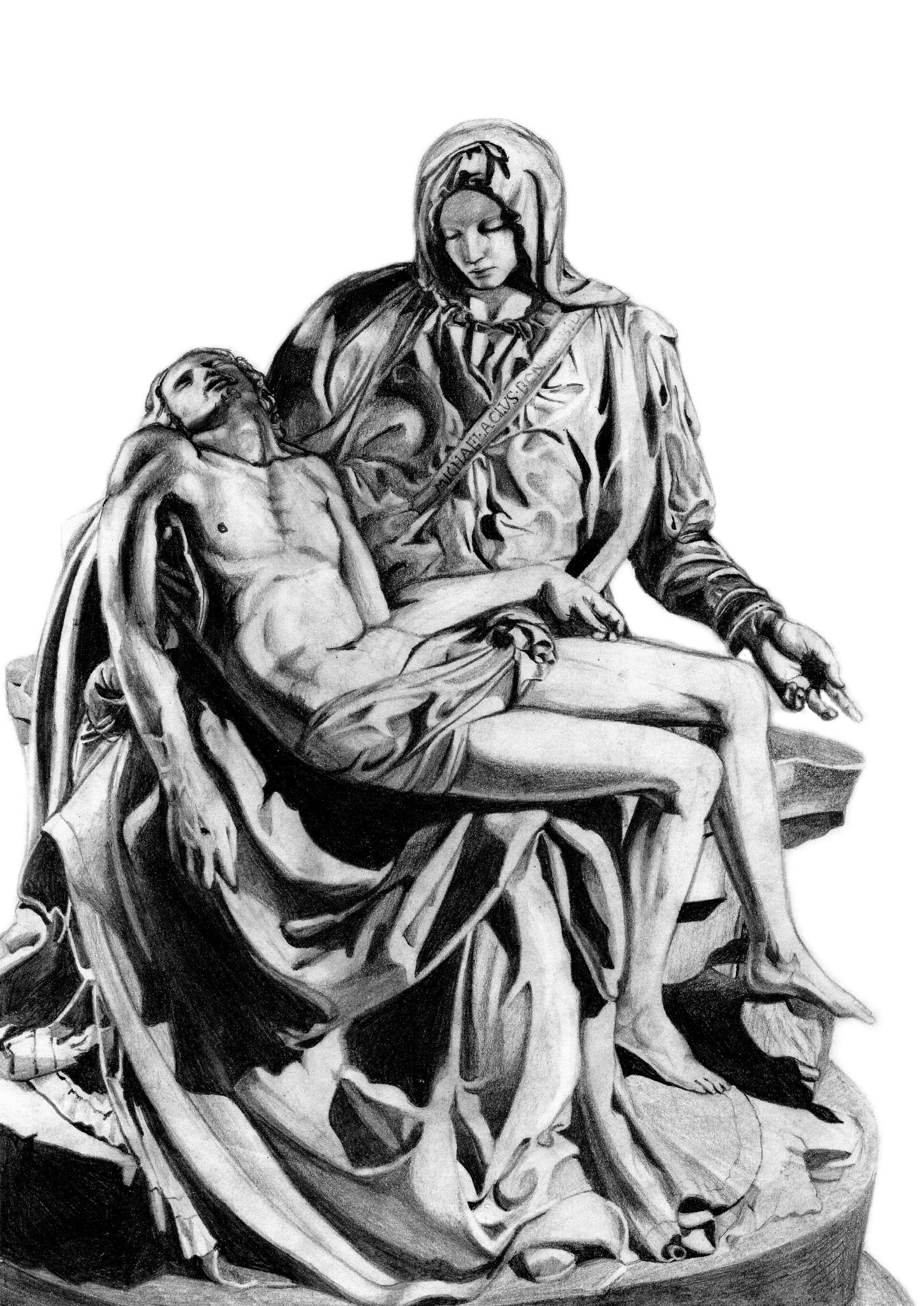 Pieta Drawing Michelangelo