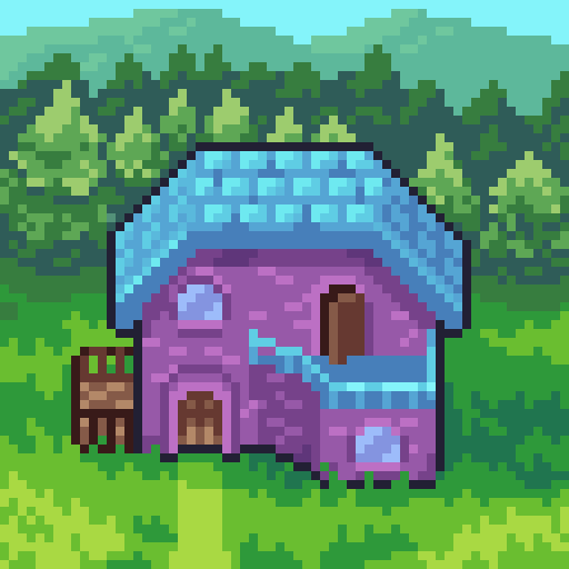 2d Pixel Art House Top Down House How To Improve Pixel Art