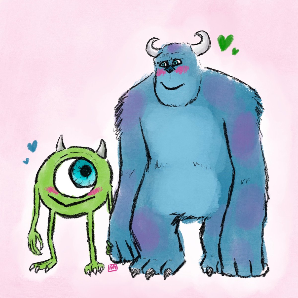 Mike And Sulley Drawings