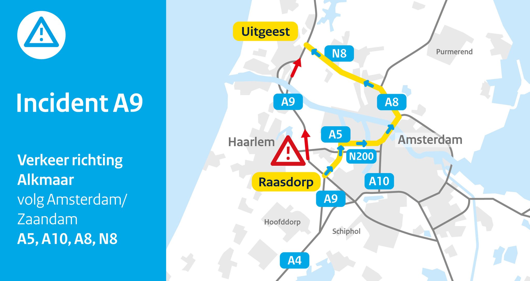 Rijkswaterstaat Verkeersinformatie on Twitter: "Na een ongeval doet de politie onderzoek op de # ...