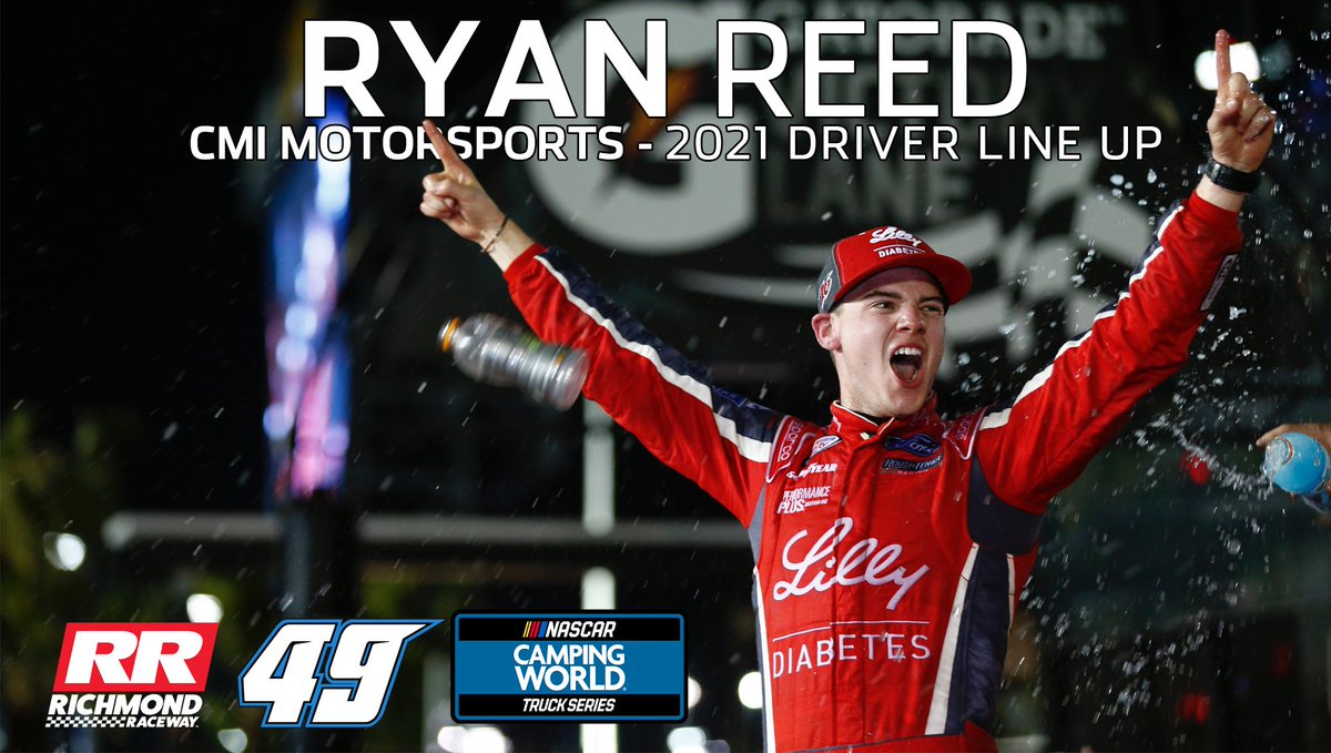 [CMI Motorsports] We are excited to announce that @driverRyanReed will ...