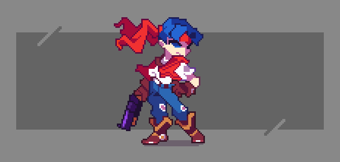 「Pixel sketch of Rudy from Wild Arms 」|shawn 🐶のイラスト