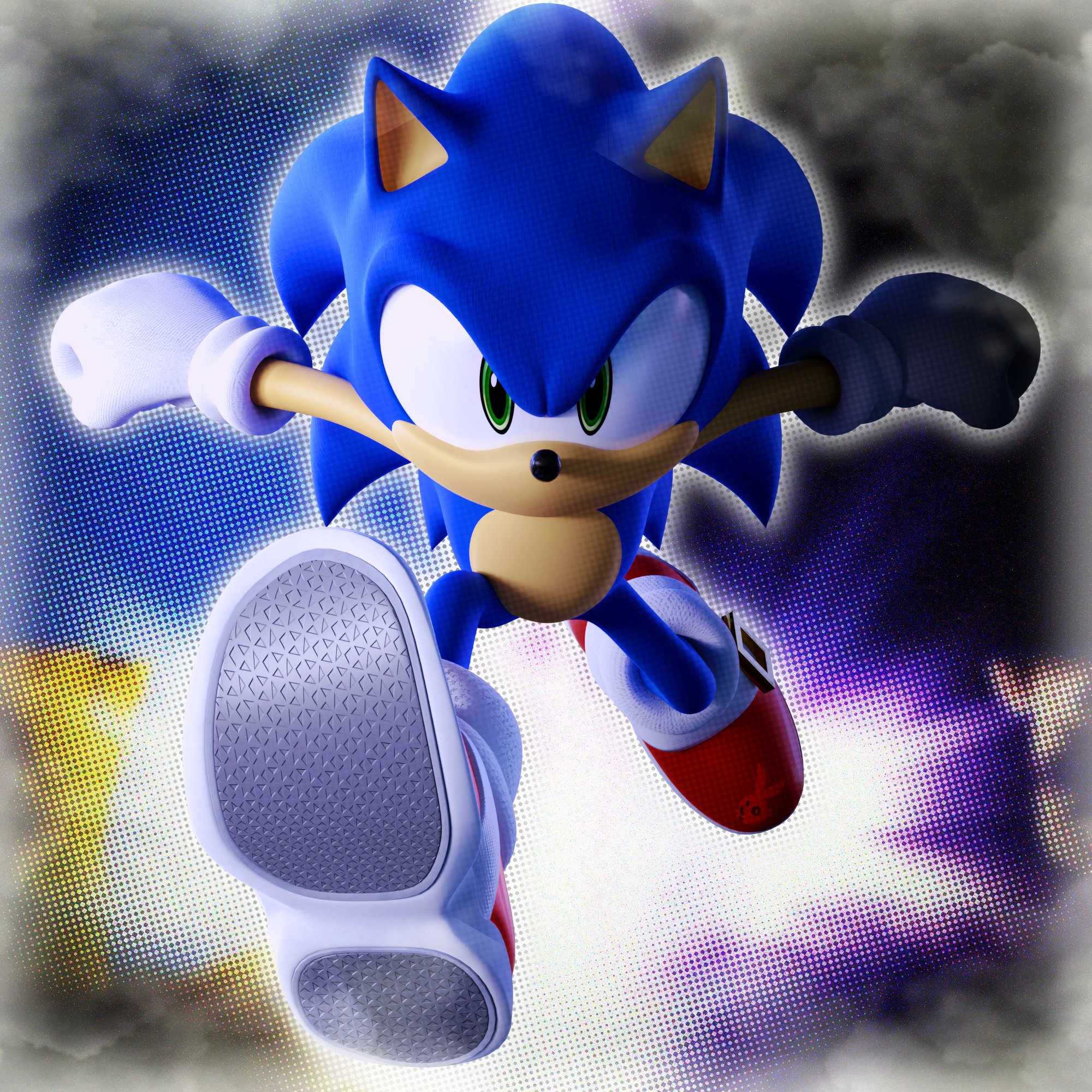 Sonic Running Pose Render Took The Sonic Forces Model And Made A