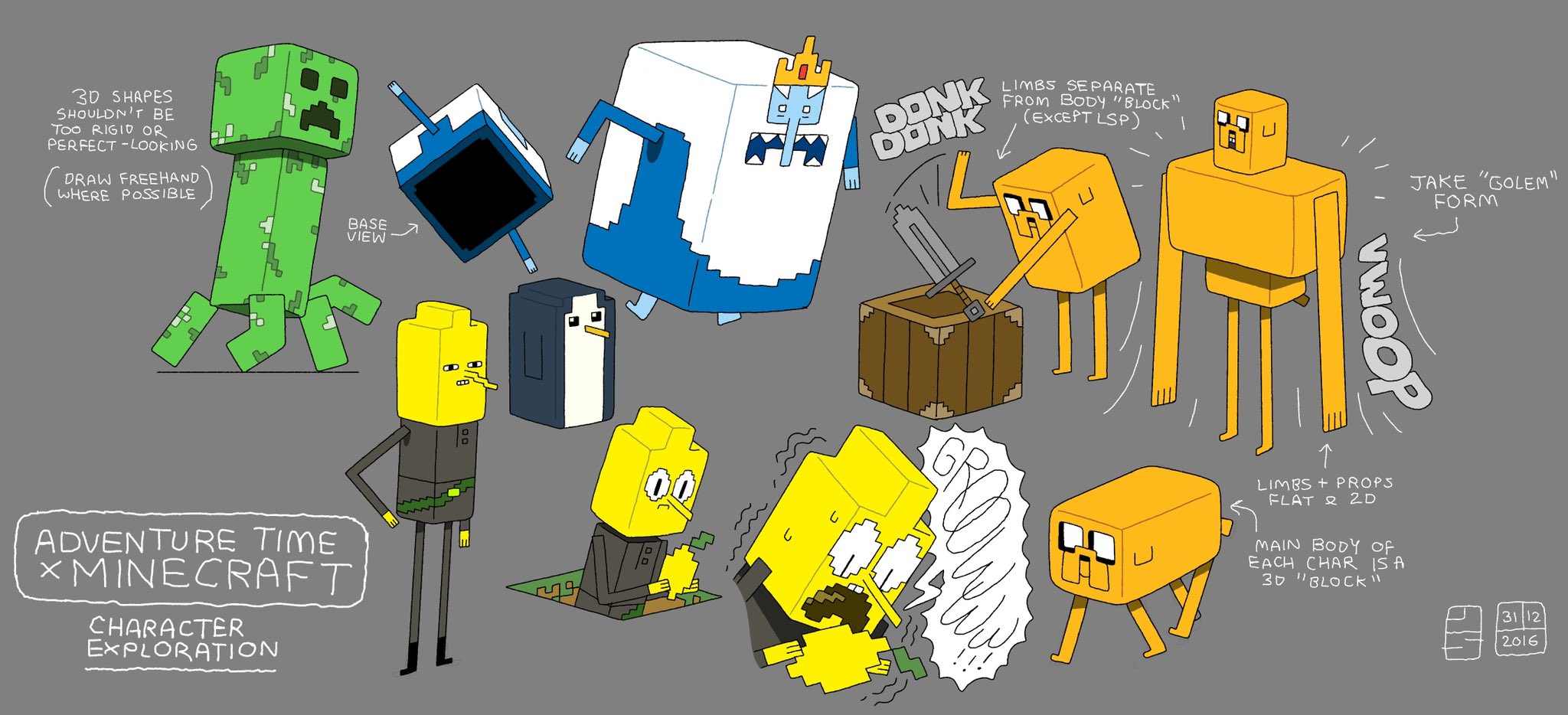 Adventure Time Style Drawing Bases