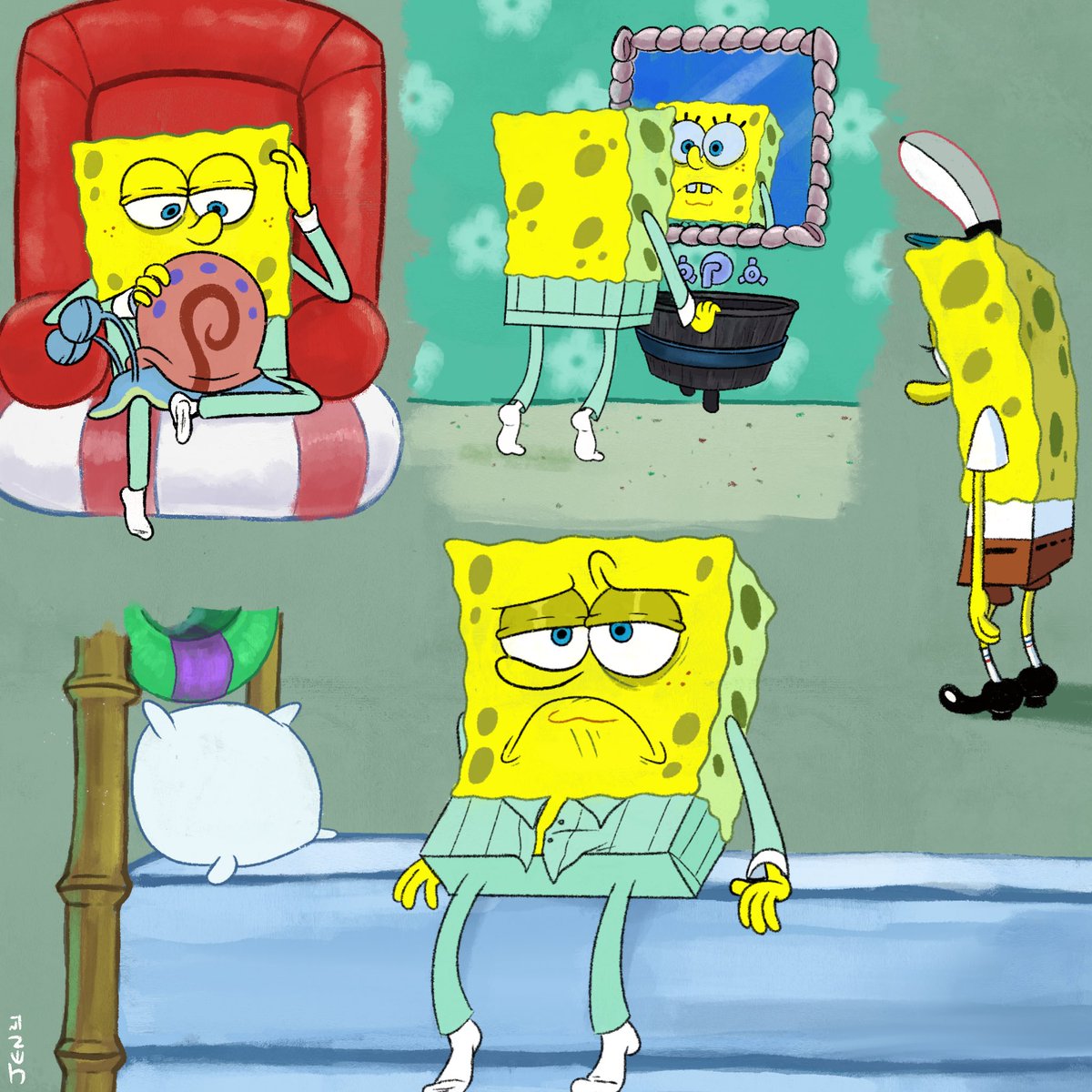 Spongebob And Patrick Tumblr Drawing