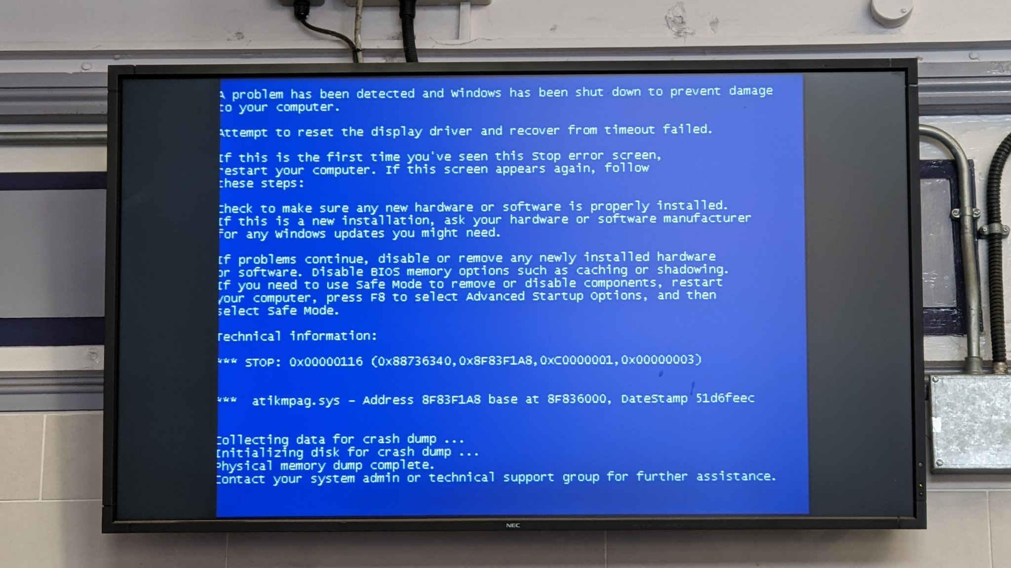 Stop Error Screen Windows 7