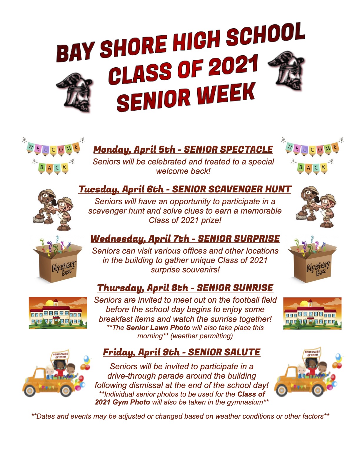 Message High School Senior Week Ideas