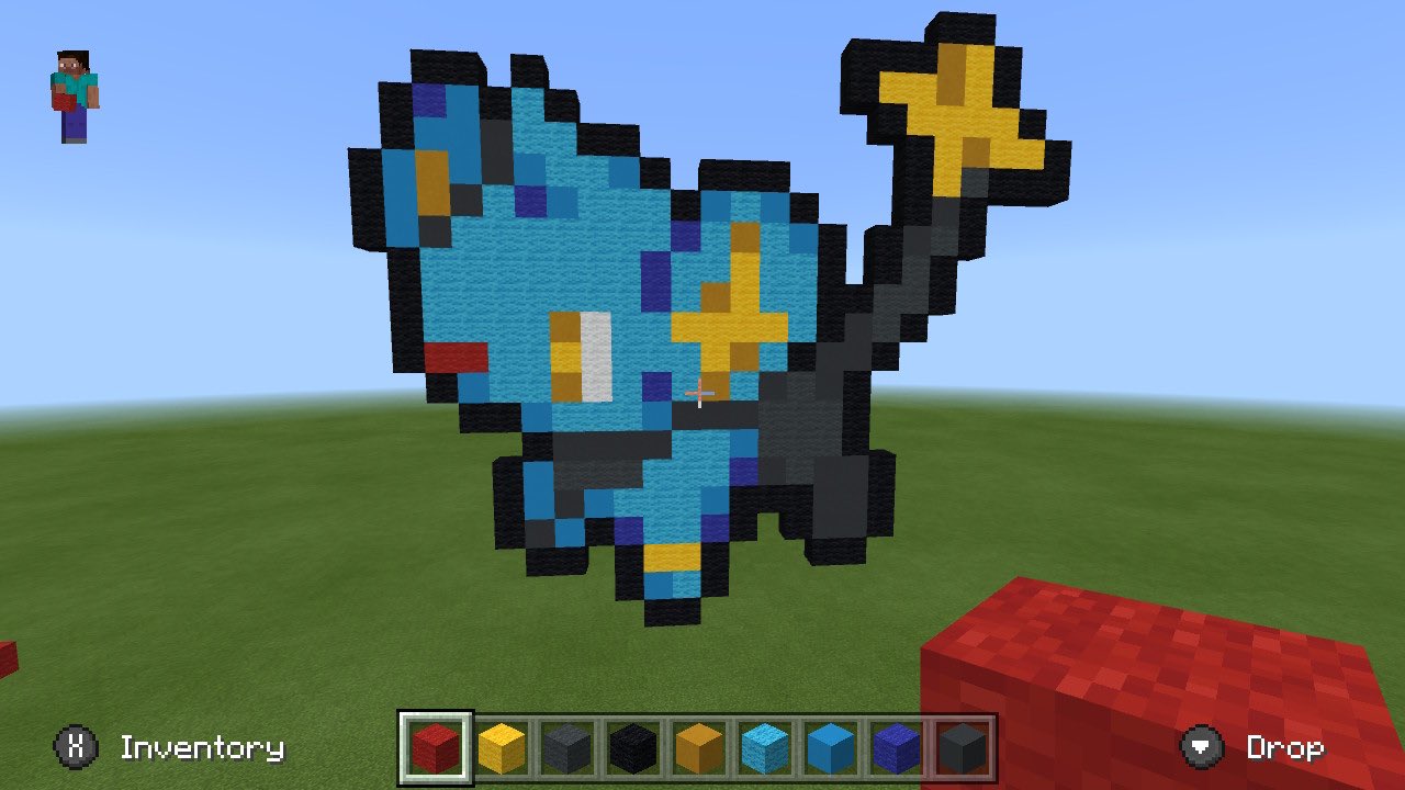 Pixel Art Minecraft Pokemon Mudkip