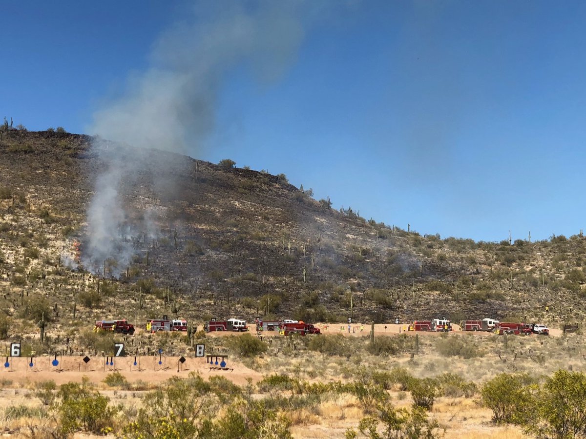 A ricocheting bullet sparked a brush fire near a shooting range in ...