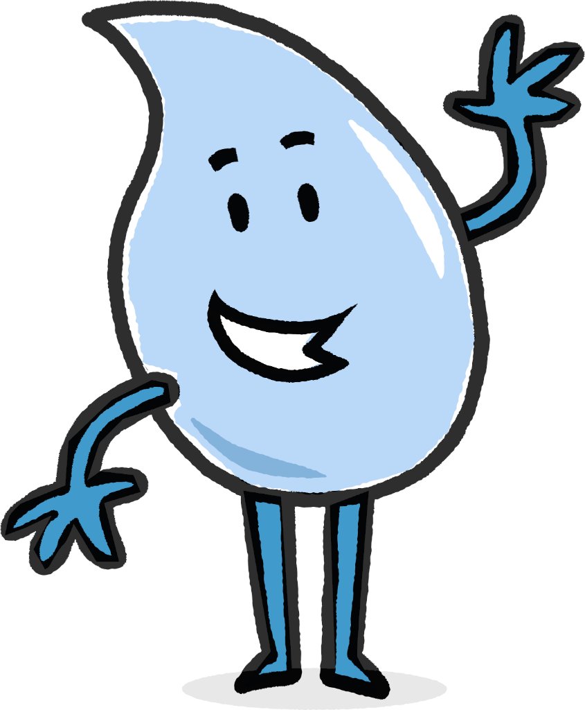 Raindrop With Face Clipart