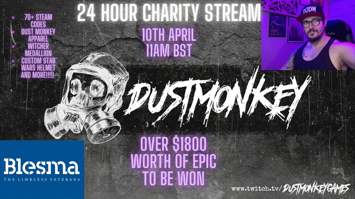 Dust Monkey on Twitter: "if anyone wants to donate before the stream here is the link- https://t ...