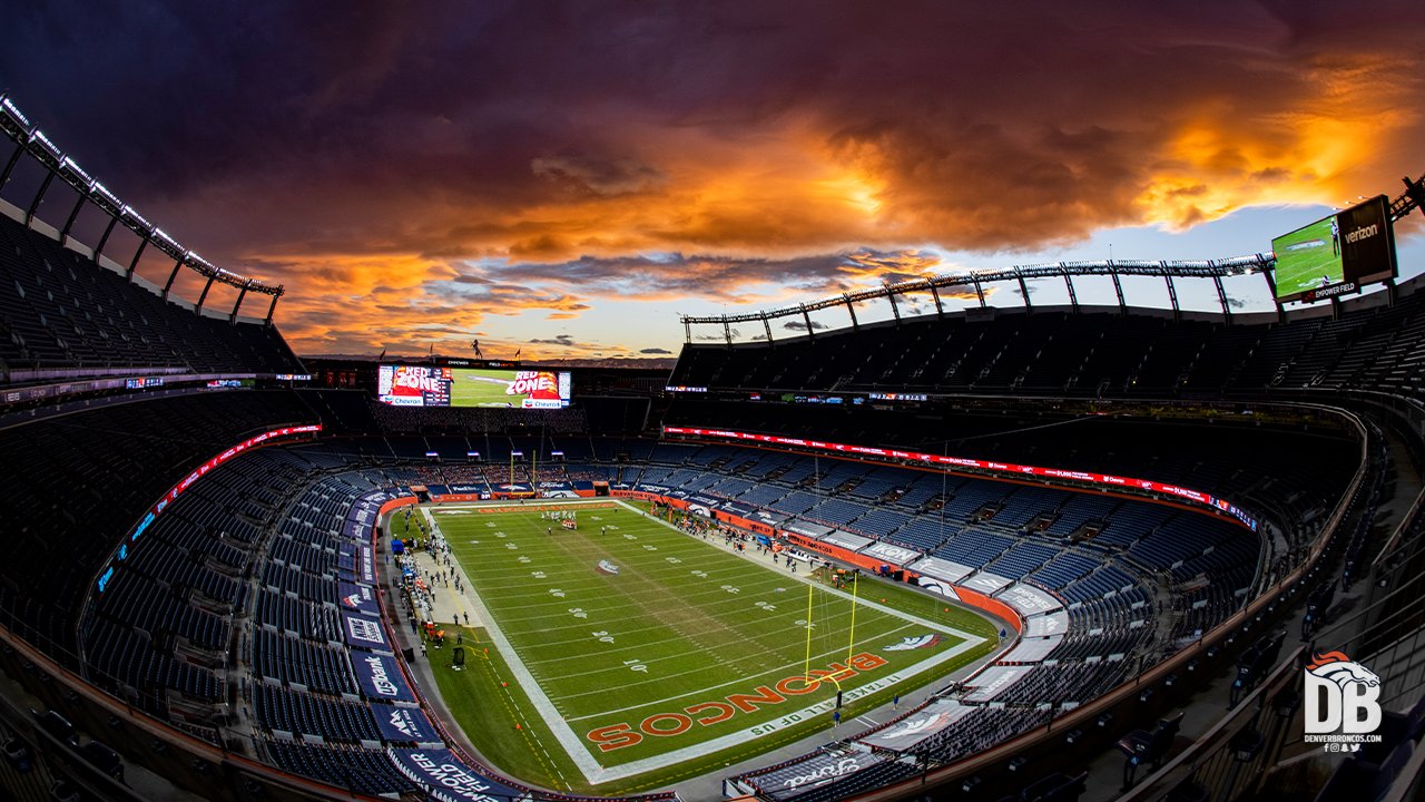 Denver Broncos Stadium At Night