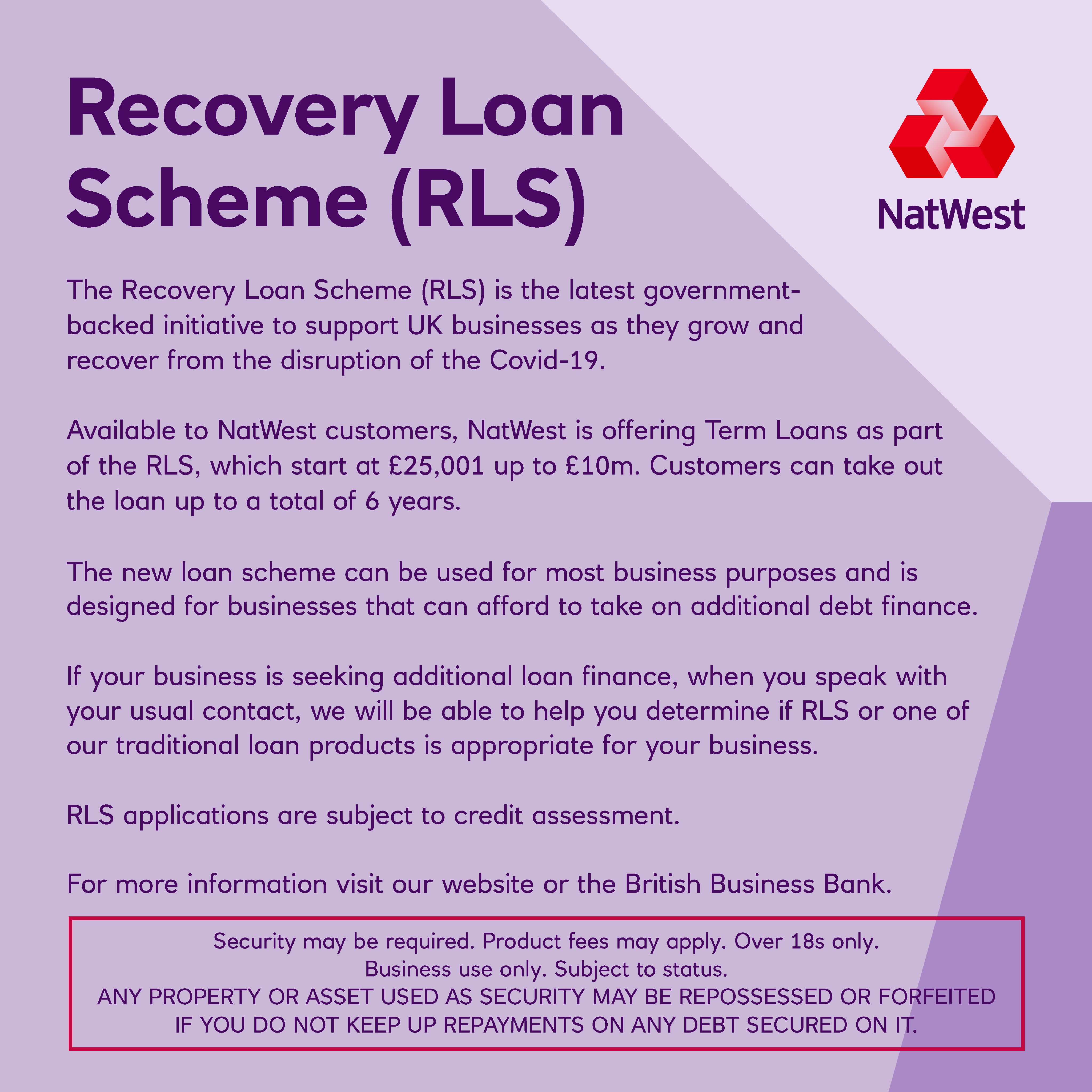 NatWest Business on X NEW Please find below details of the Recovery Loan Scheme. Further information can also be found here https t DvP0mSv4lC https t gyjE9sL2g0 X