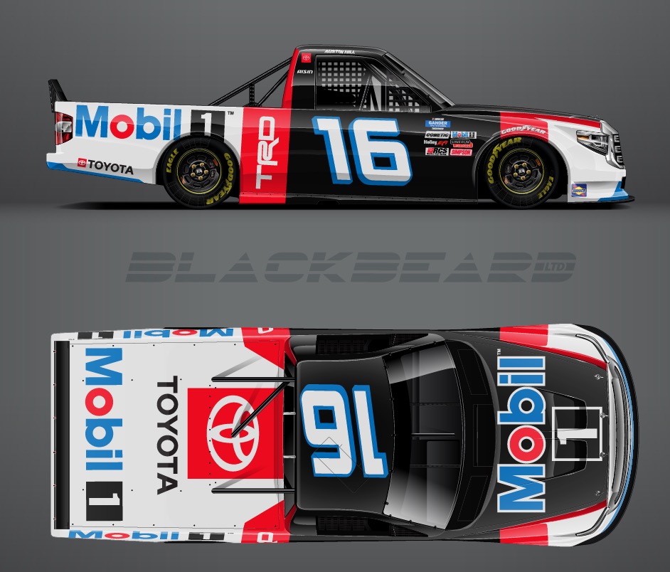 Austin Hill's Mobil 1 scheme for Richmond : r/NASCAR