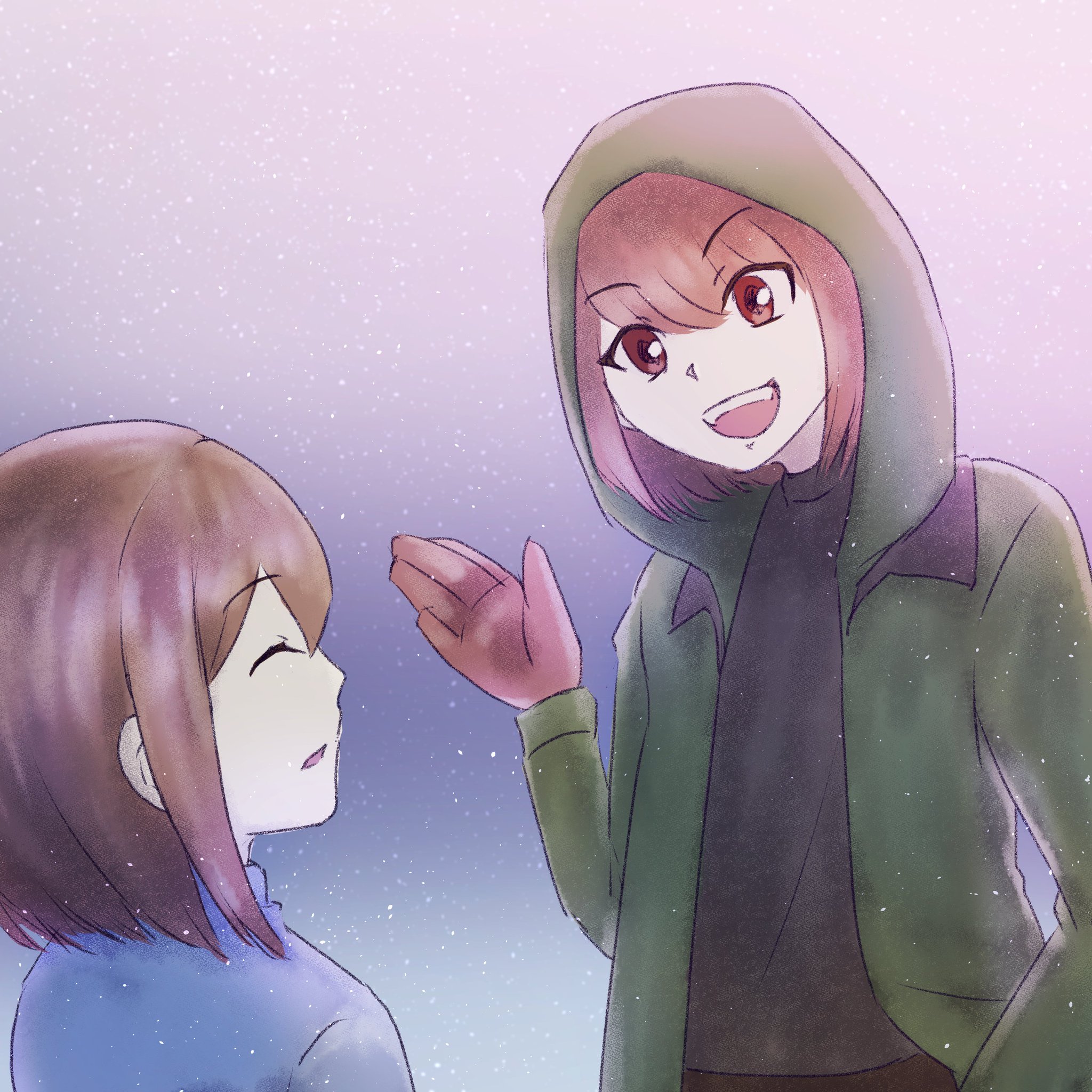 makoto on Twitter: "I read the StoryShift comic!! I drew a doodle by image of it! frisk and ...